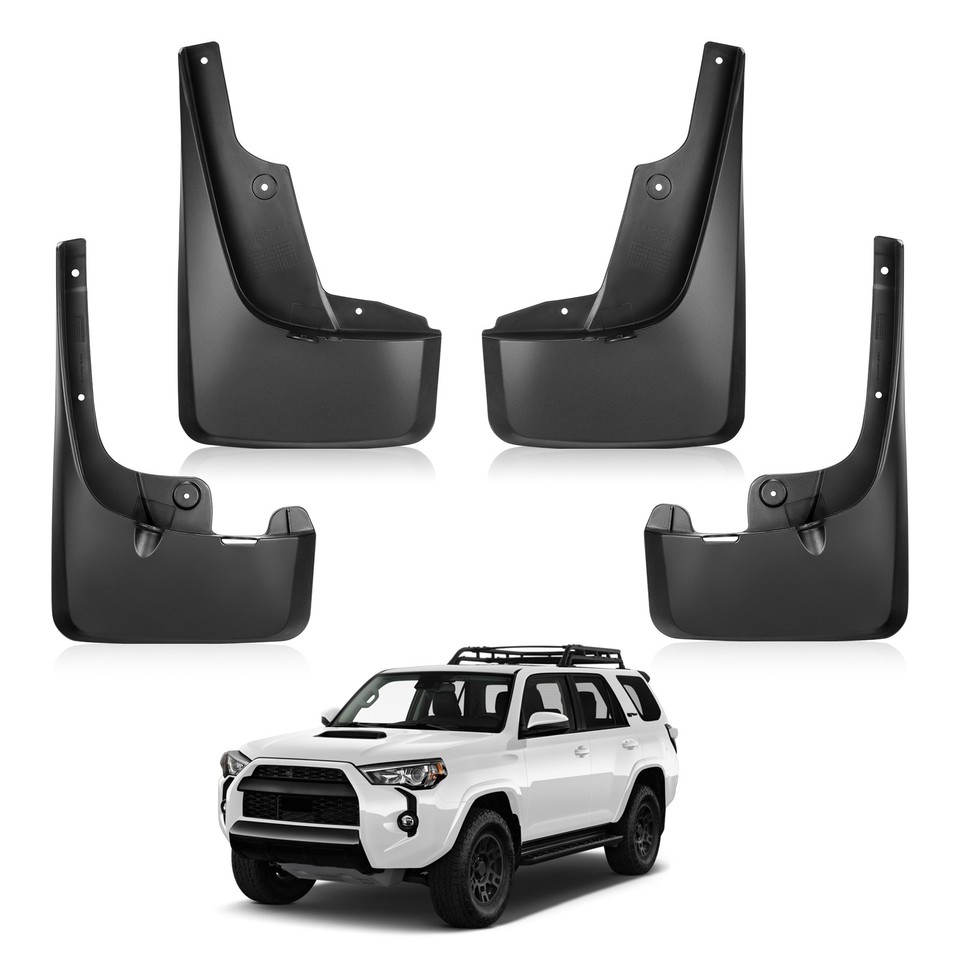 For TOYOTA 4Runner 2010-2024 4Pcs Front & Rear Molded Splash Guards Mud ...