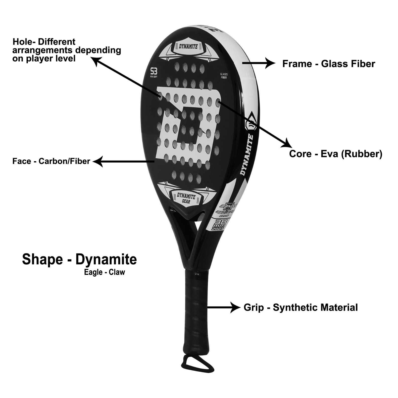 DYNAMITE PADEL RACKETS EAGLE SPIDER DIAMOND PADEL RACKETS TENNIS PADEL ...