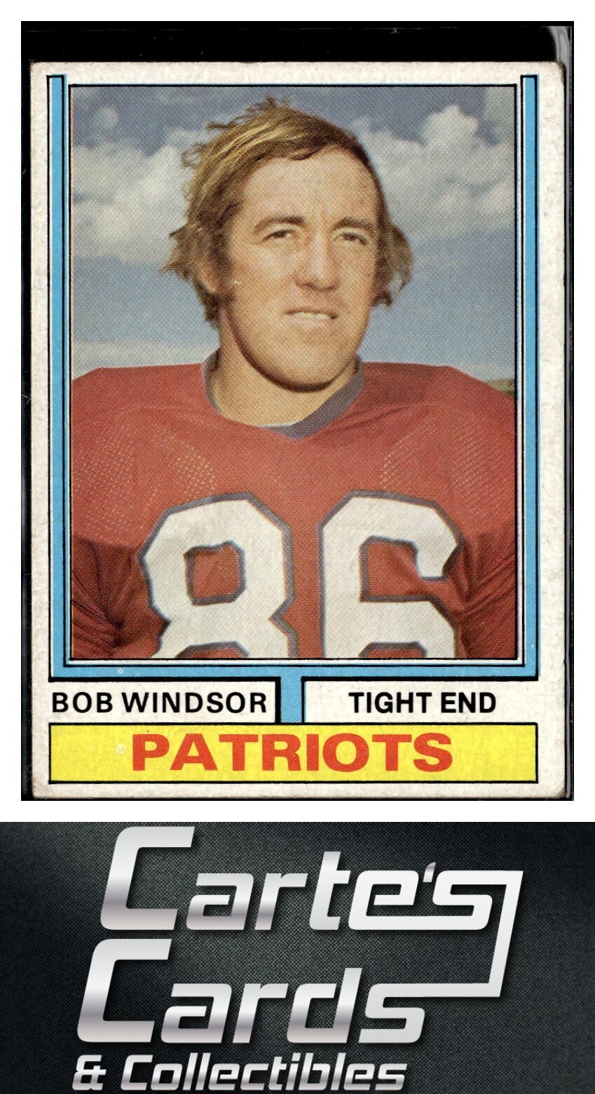 Bob Windsor 1974 Topps Parker Brothers Pro Draft #49a 2* Copyright 1972 ...