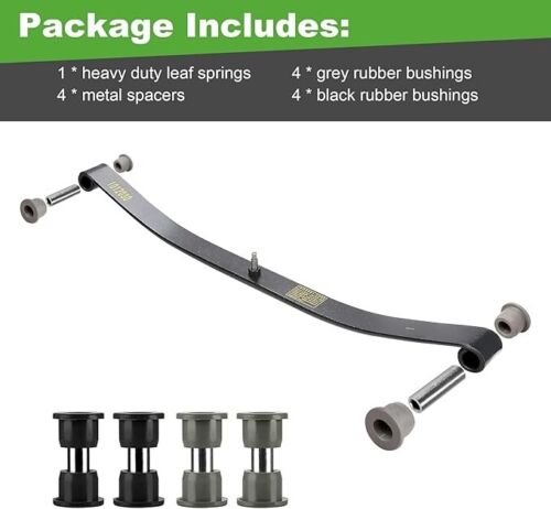 10L0L Golf Cart Heavy Duty Front Leaf Spring with Bushing Kit Fits Club ...