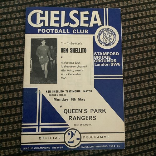 Chelsea v Queens Park Rangers Ken Shellito Testimonial Programme 6th ...