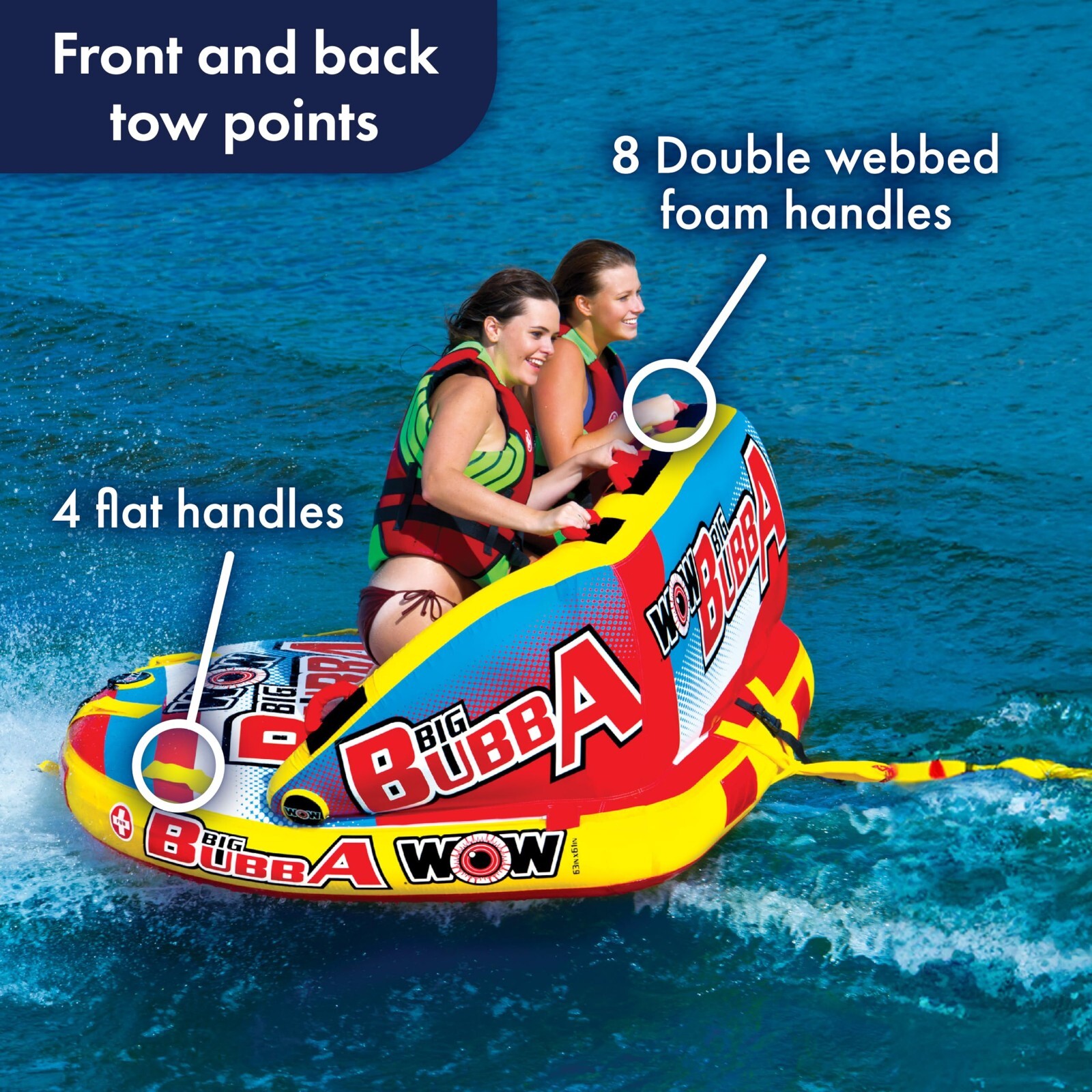 WOW Big Bubba HI-VIS 2 Person Towable Deck Seat (17-1050) for sale ...