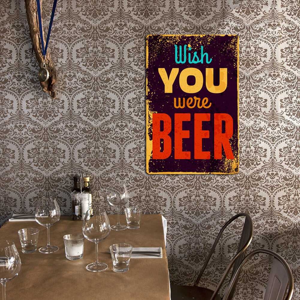 Beer Flat Rectangular Tin Painting Metal Letter Wall Sign Plaque Poster ...