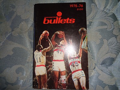 1975-76 WASHINGTON BULLETS MEDIA GUIDE Yearbook Press Book Program NBA ...