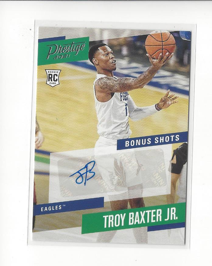 2021-22 Chronicles Draft Prestige Bonus Shots Troy Baxter Jr. AUTOGRAPH ...