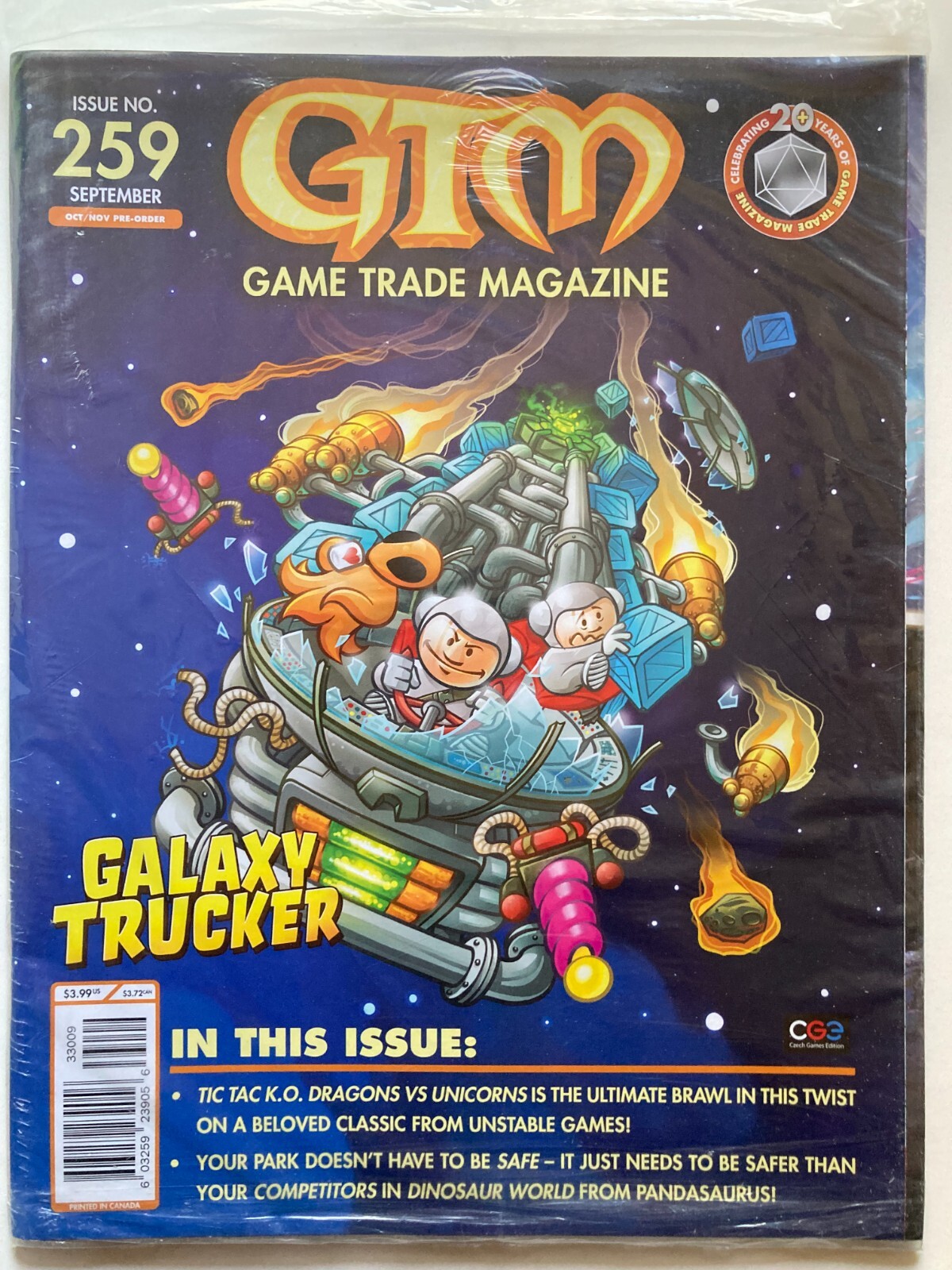 GALAXY TRUCKER September 2021 GTM Game Trade Magazine #259 NEW SEALED ...