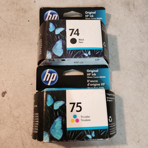 HP CB335WN 74 Ink With 75 Ink Lot Of 2 Genuine New OEM Sealed Box 2023 ...