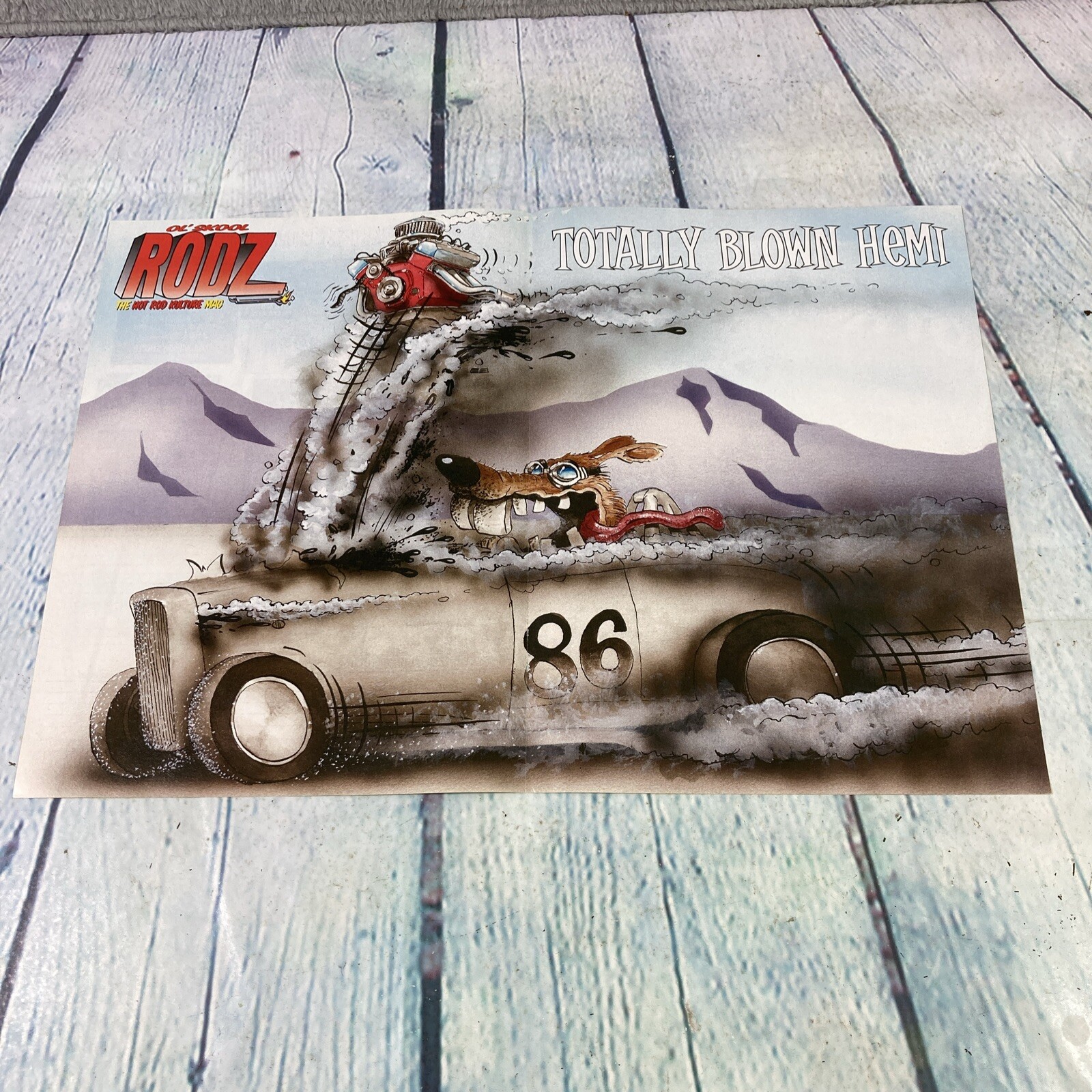 2007 Hot Rod Car Print Ad/Poster Totally Blown Hemi Cartoon Art Garage ...