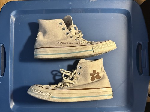 Converse Golf Le Fleur Parchment Canvas High Top Shoes Size 8 Tyler The ...