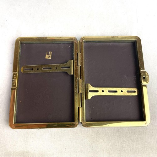 Dunhill Cigarette Case Box Holder Tan Leather brown Gold Vintage Rare ...