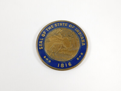 Seal of the State of Indiana 1816 The State Armory Board Member Token ...