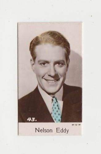 Nelson Eddy 1937 Bridgewater Film Stars Small Trading Card - Series 5 ...