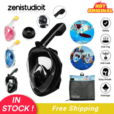 US Snorkel Scuba Full Face Mask Swimming Underwater Diving With GoPro ...