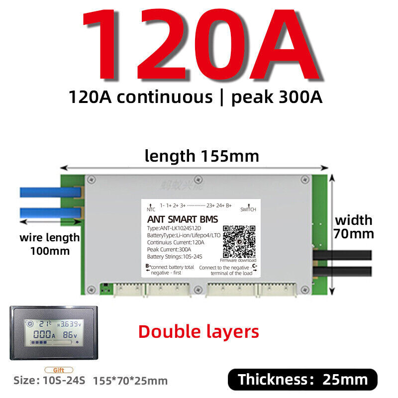 ANT Smart BMS 3S-32S 40A-950A Li-ion LiFePo4 Battery Protection Board ...