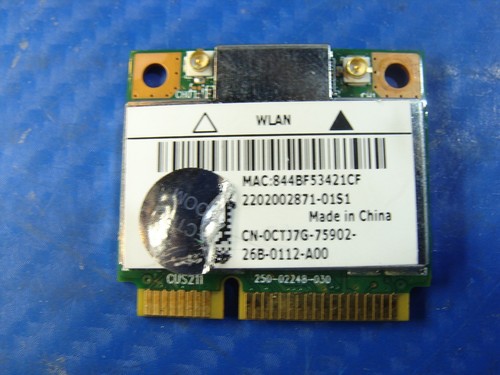 Dell Alienware M14x R2 14" Genuine Laptop WiFi Wireless Card CTJ7G ...