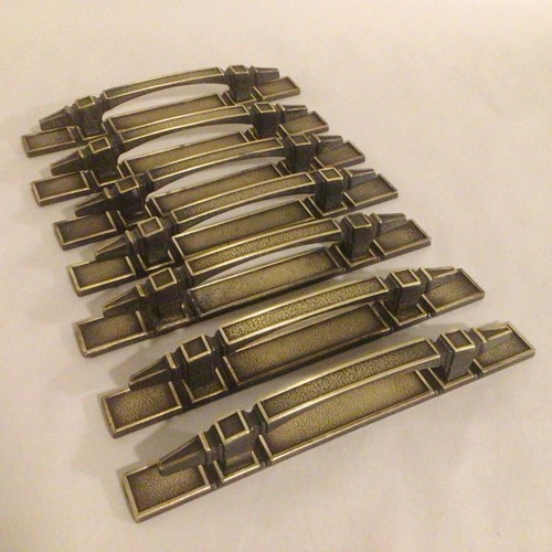 Vintage Amerock Textured Brass Cabinet Handles Drawer Pulls ...