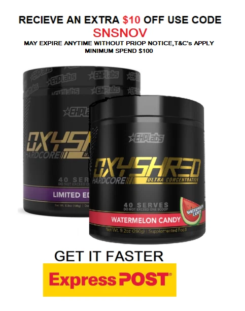 EHPlabs OxyShred Super Dosed Thermogenic Pre Workout, 45% OFF