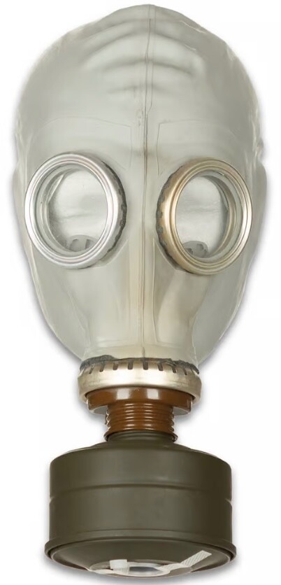 VINTAGE SOVIET RUSSIAN MILITARY GP-5 GAS MASK SET W/ CARRY BAG & FILTER ...