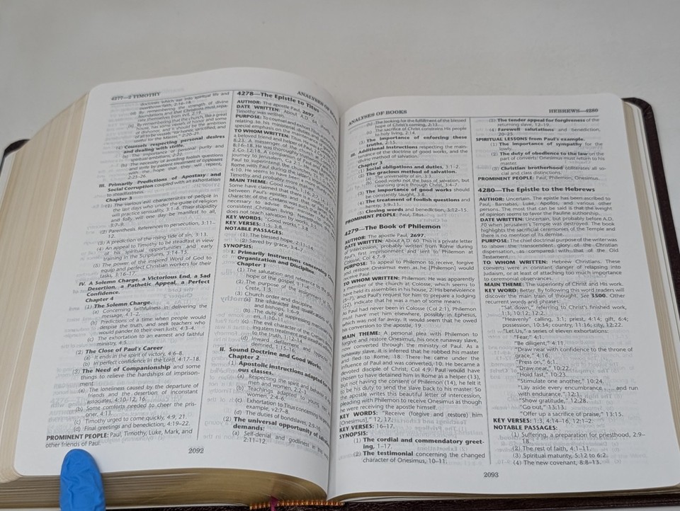 1997 NKJV Thompson Chain Reference Study Bible Burgundy Leather Nelson ...