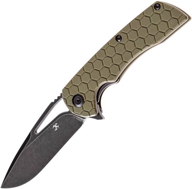 Kansept Knives K1001A6 Kyro 3.5" D2 Steel Blade Green Handle Folding ...