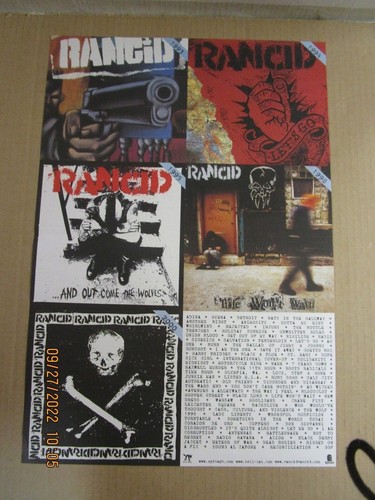 RANCID Back Catalog Promo Poster New! Unused! 2000 Epitaph Records ...