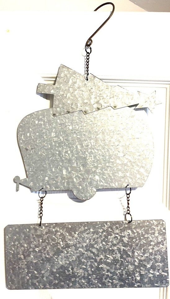 Camper & Christmas Tree Galv Metal Wall Sign Decor By Sunset Vista ...