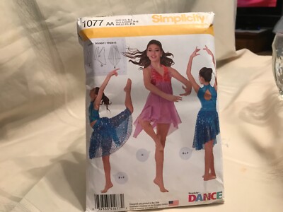 DANCEWEAR Simplicity Dance pattern 1077 AA size S-L (7 thru 16) | eBay