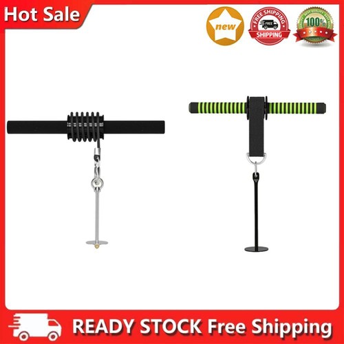 Wrist Forearm Roller Workout Bar Portable Fitness Equipment (Black Roll ...