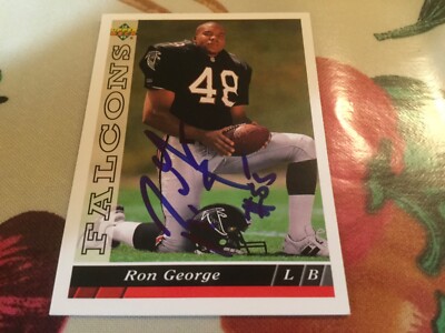 1993 Upper Deck Ron George Autographed Signed Football Card Falcons ...