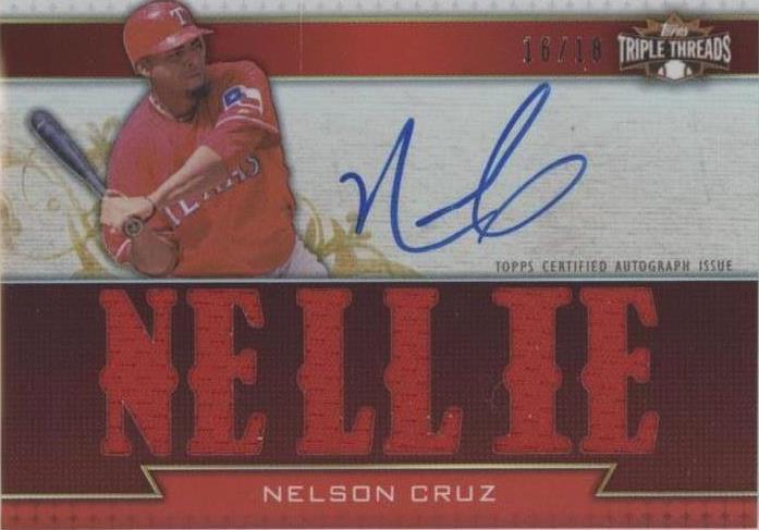 2011 Topps Triple Threads - Autograph Relic Nelson Cruz #TTAR-158 /18 ...