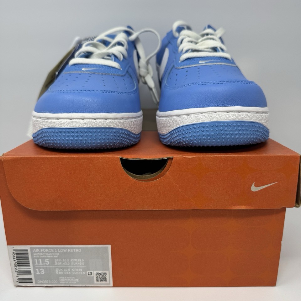 Nike Air Force 1 Low Retro Shoes "UNC" University Blue White DM0576-400 ...