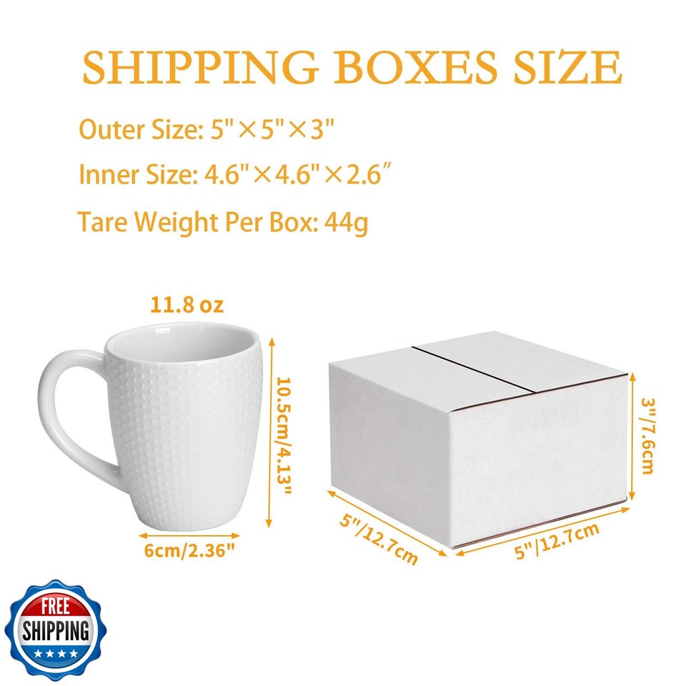 SPEPLA 5x5x3 Shipping Boxes Set of 30, White Corrugated Cardboard Box ...