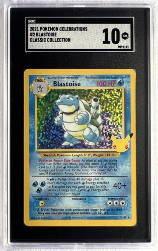 2021 POKEMON CELEBRATIONS #2 BLASTOISE CLASSIC COLLECTION SGC 10 Gem MT ...