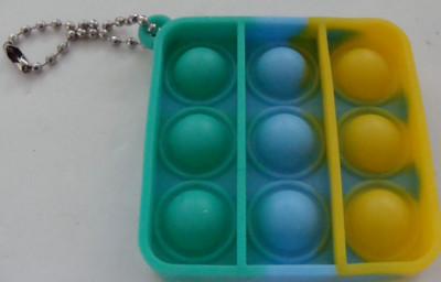 NEW Mini Grid Popper Keychain Keyring Fidget Sensory Toy 2in - Blue ...