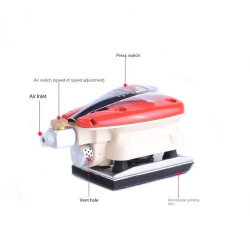 R-6132 Pneumatic Square Grinder Polishing Machine Sandpaper Machine Dry ...