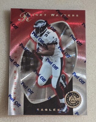 1997 Pinnacle RICKY WATTERS #24 Totally Certified Red SP #/4999 Eagles ...