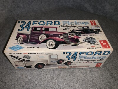 Vintage AMT ‘34 Ford Pick-Up 3 In 1 Model 1/25 Scale Kit #T-134-149 | eBay
