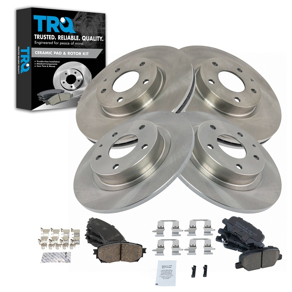 Disc Brake Kit-Ceramic Brake Pad and Rotor Kit TRQ BKA16037 fits 2014 ...