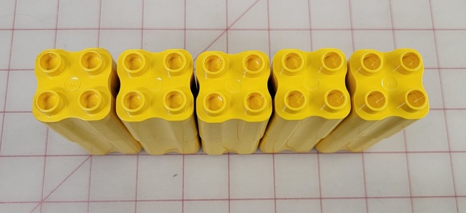 10 Duplo Yellow Indented 31061 Tree Stump Trunk Brick Stem Base 2X2X2 ...