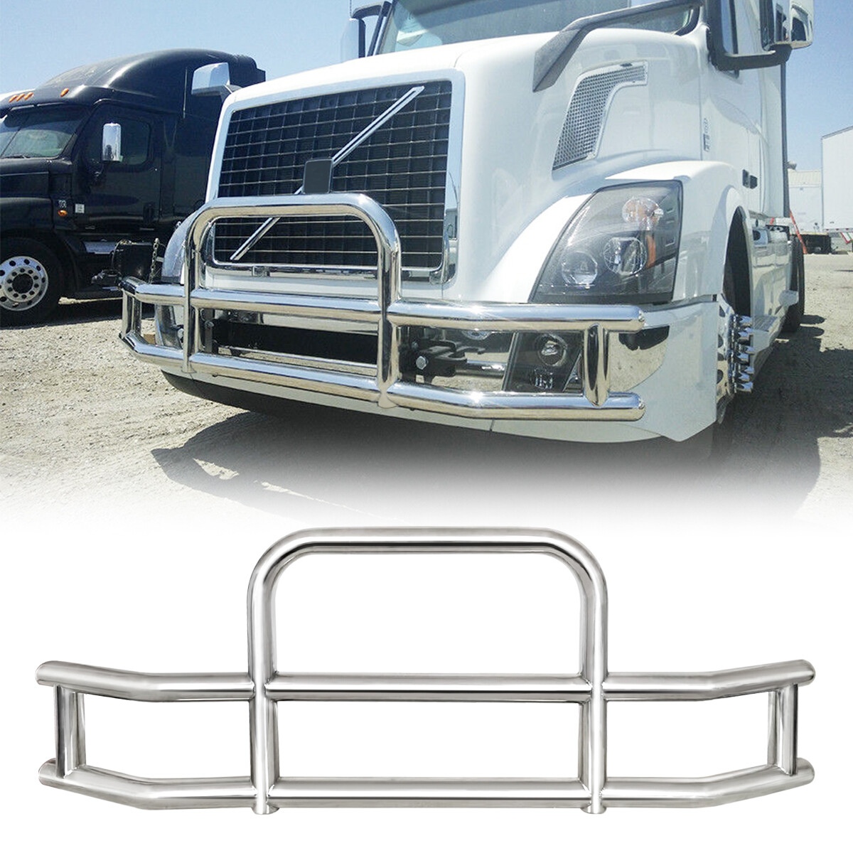 Deer Guard For Volvo VNL 2004-2023 Steel Front Bumper Semi Truck with ...