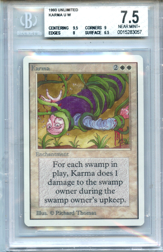 MTG Unlimited Karma BGS 7.5NM + Magic Card WOTC Amricons 3057 | eBay