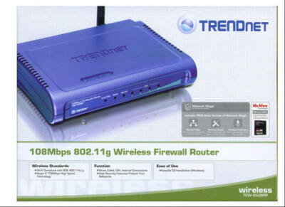 TRENDnet 108Mbps 802.11g Wireless Firewall Broadband Router TEW-452BRP ...
