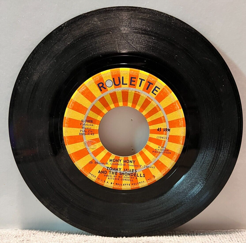 B89 Tommy James: Mony Mony / One Two Three And I Fell, 1968 Roulette R ...
