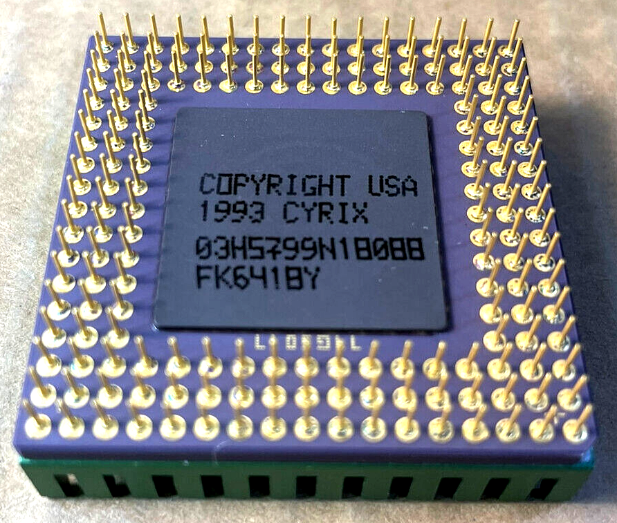 Cyrix Cx486 DX2 50 CPU - Vintage - Gold - Ceramic - Direct Pull | eBay