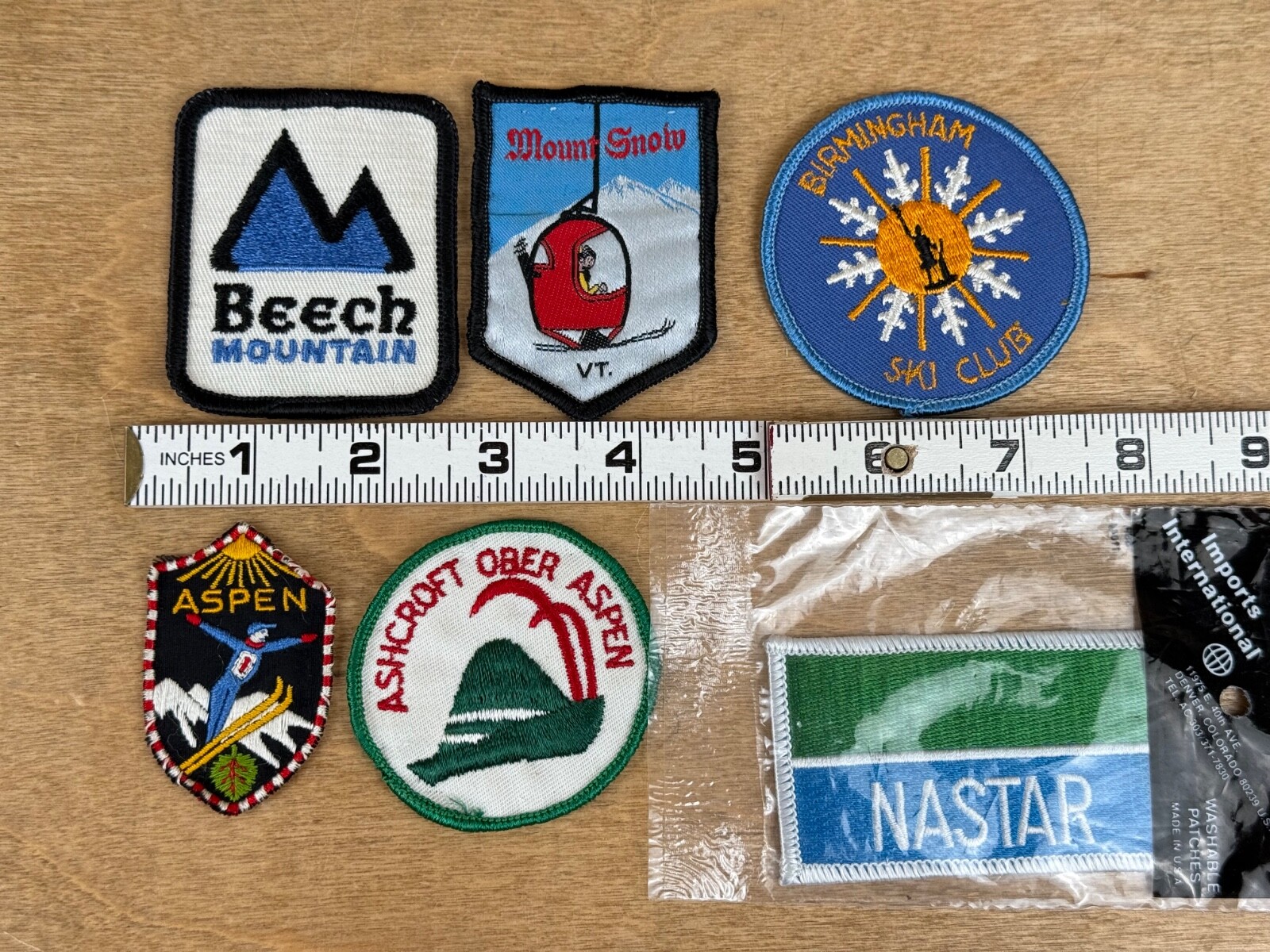 Lot 6 Vtg Ski Resort Patches Aspen Beech Mount Snow Birmingham Nastar ...
