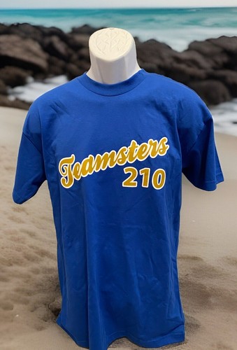 Teamsters Local 210 New York Vintage Blue T Shirt Size L Union Bayside ...