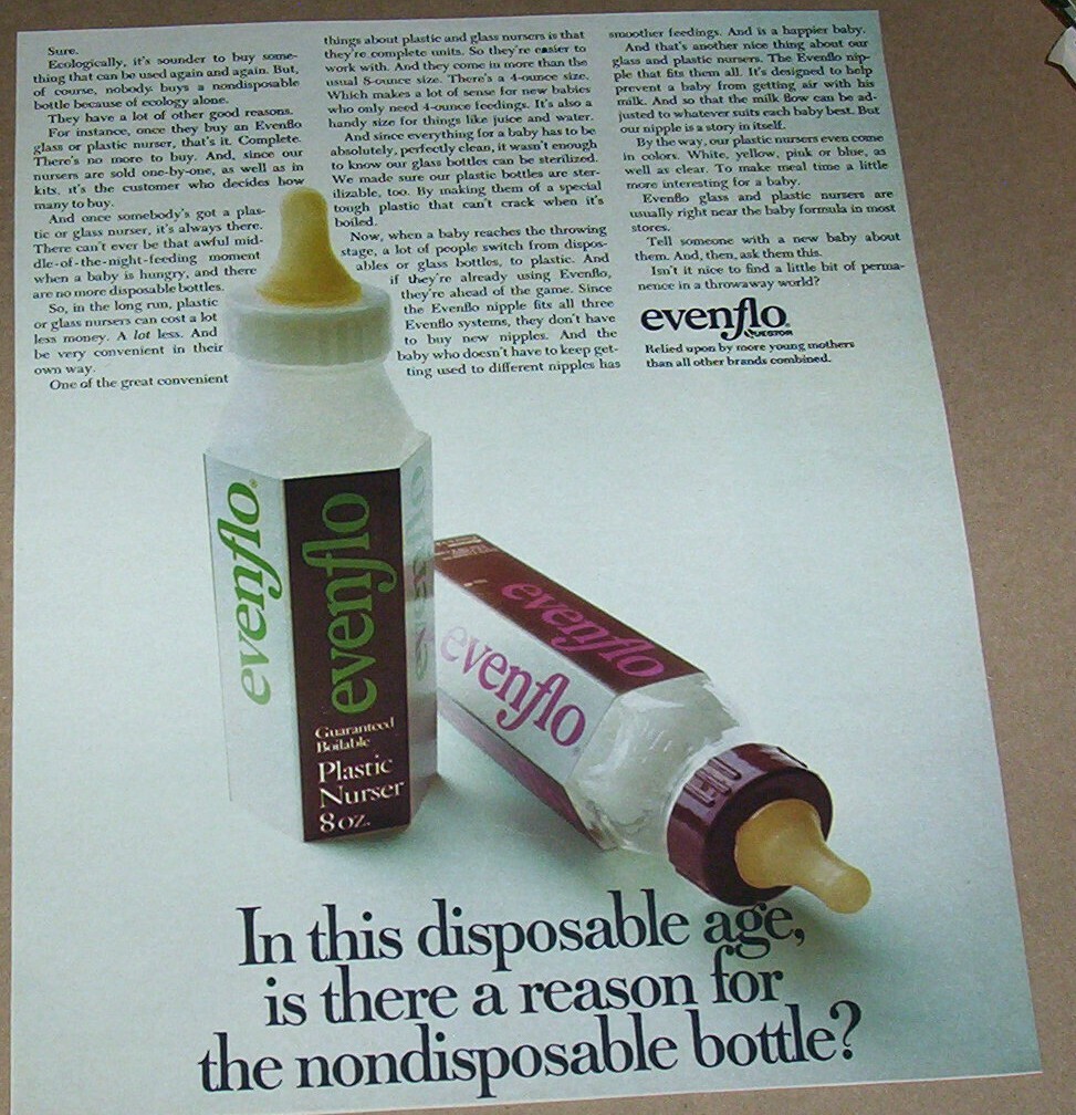 1971 advertising - Evenflo Baby Bottles Nursers 1-PAGE vintage Print AD ...