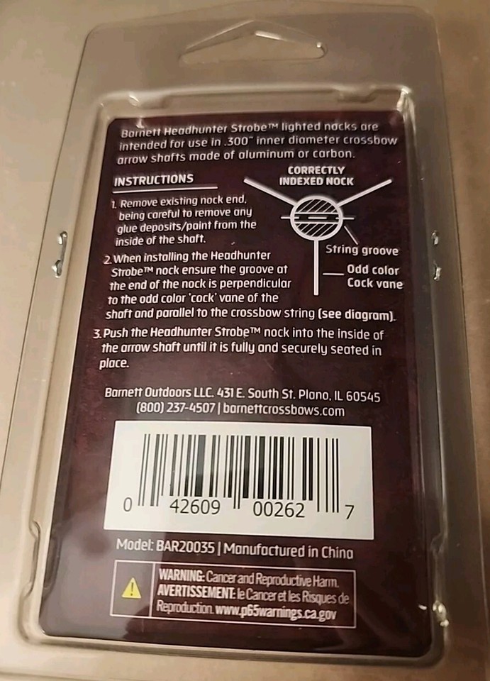 Barnett Lighted Strobe Nocks 3 pk. Multicolored Pulse Fade Flash On/off ...