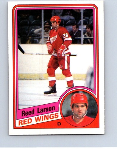 VINTAGE HOCKEY CARD O-PEE-CHEE 1984 DETROIT RED WINGS REED LARSON NO436 ...