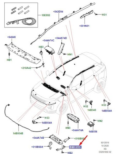 LR RR Evoque L551 Sentille du tableau de bord intérieur droit Lhd ...